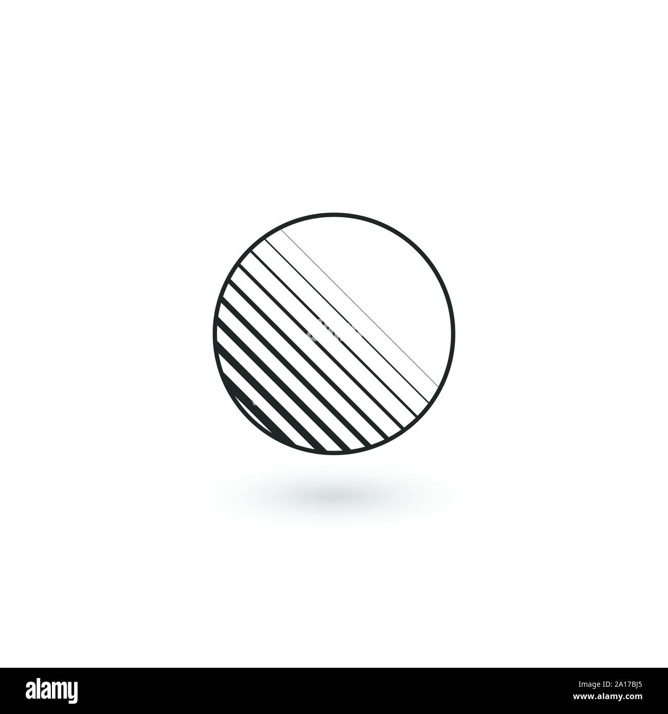Design round Geometric identity Logo Design Template with circled lines ...