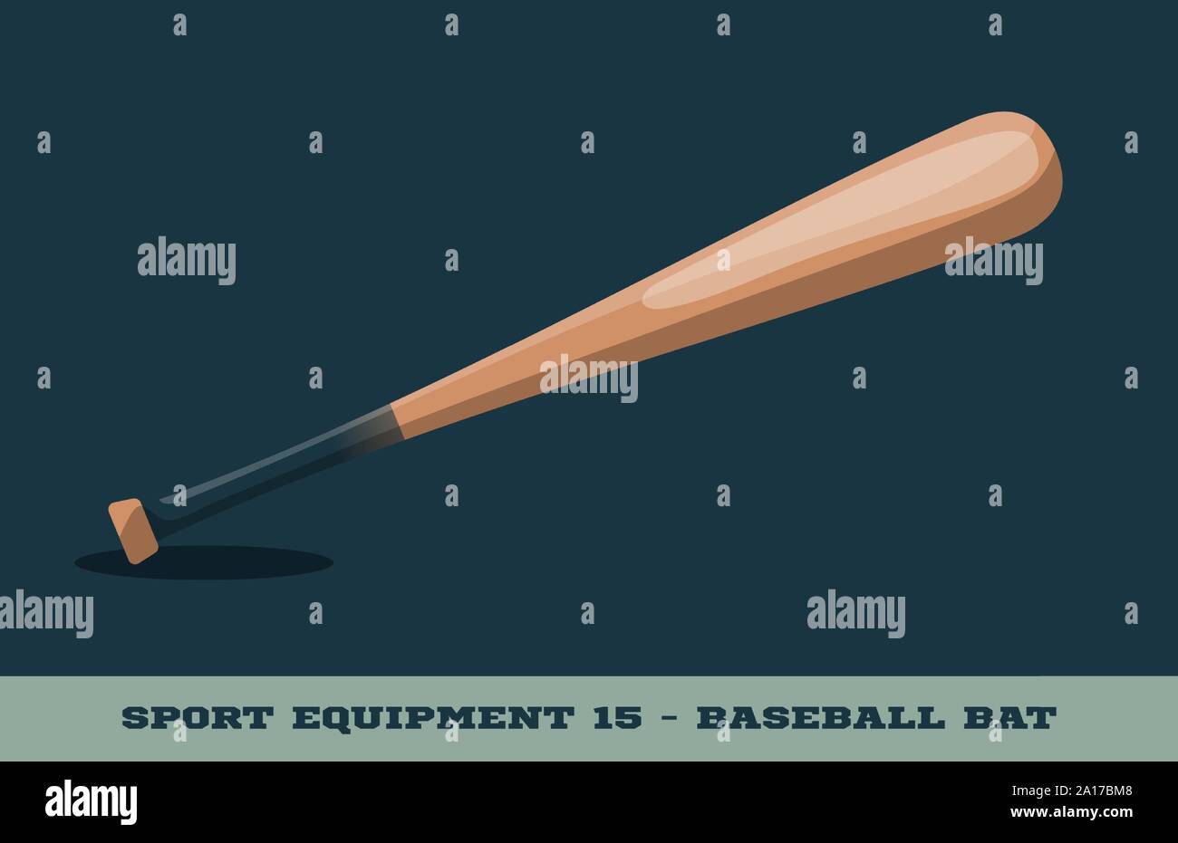 Vector baseball bat icon. Game equipment. Professional sport, classic ...