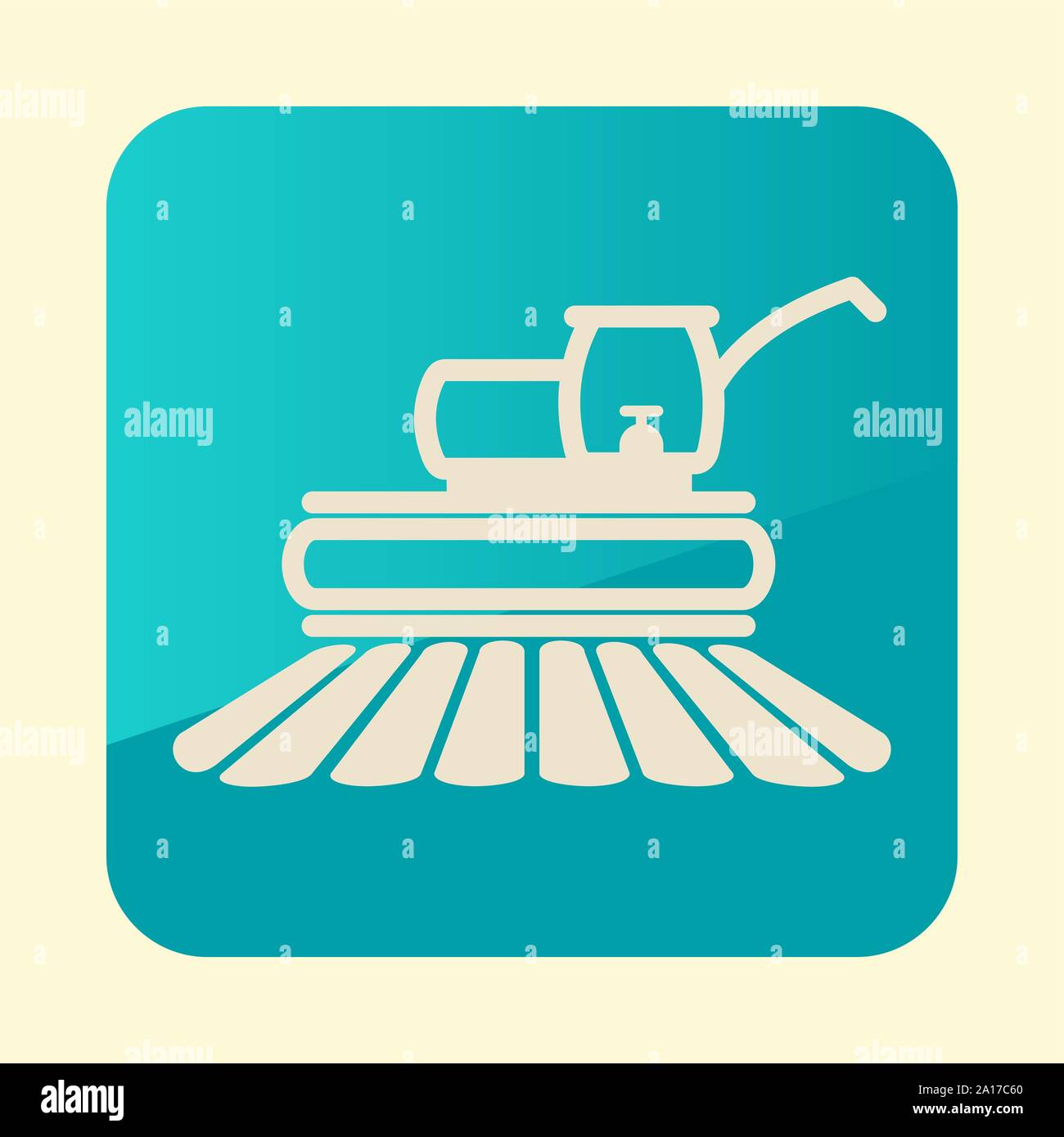 Combine harvester flat icon. Agriculture sign. Graph symbol for your ...