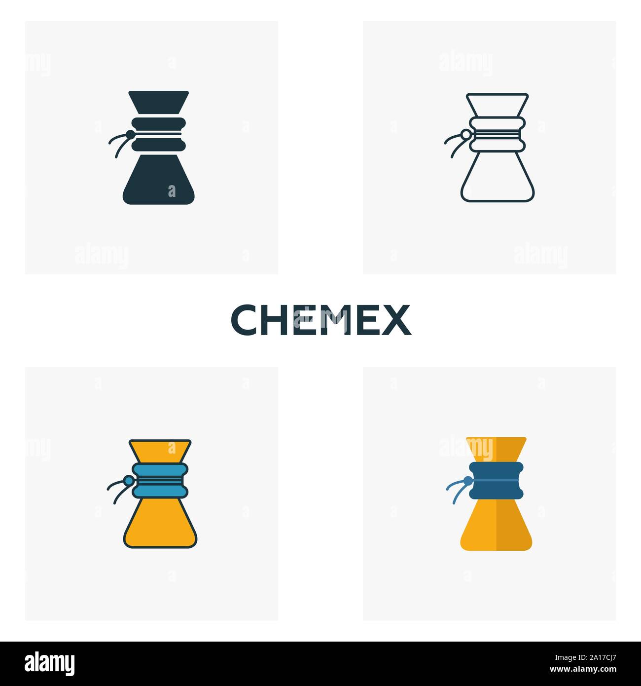 Chemex icon. Thin line symbol design from coffe shop icon collection ...