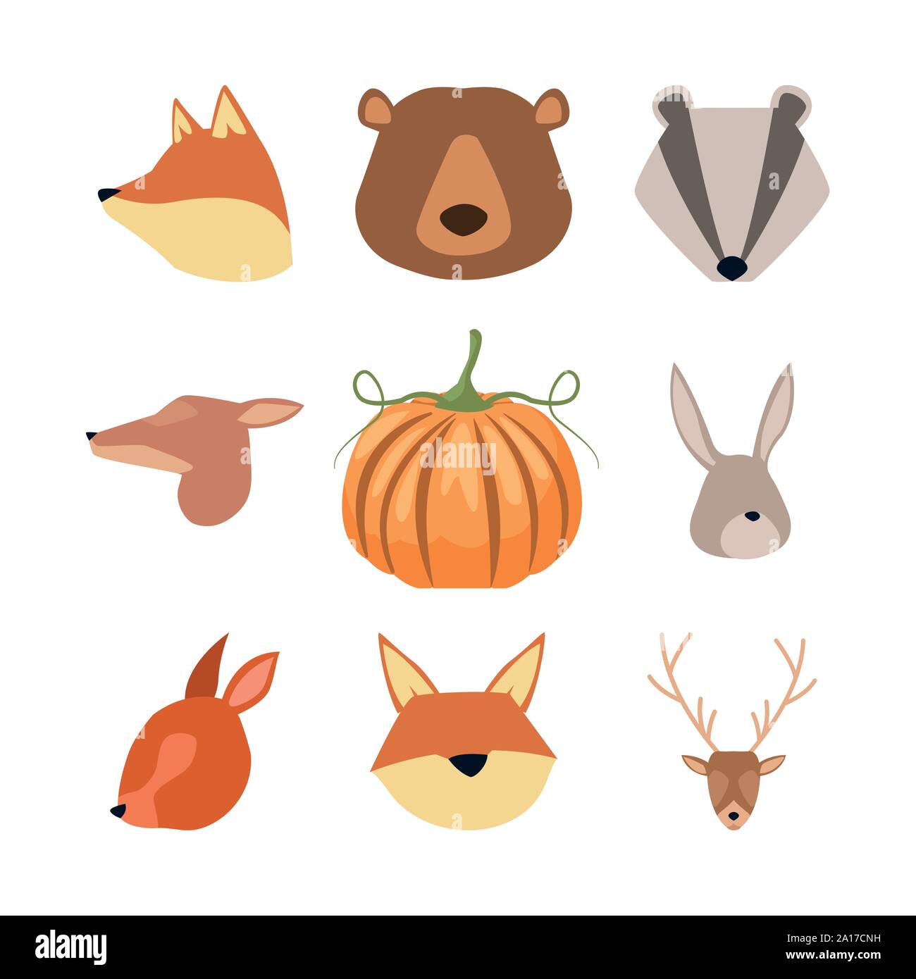 bundle of autumn season animals Stock Vector Image & Art - Alamy