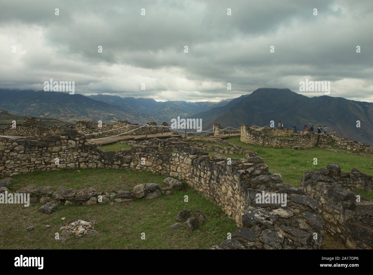 The mountaintop ruins of Kuélap fortress, Chachapoyas, Amazonas, Peru ...