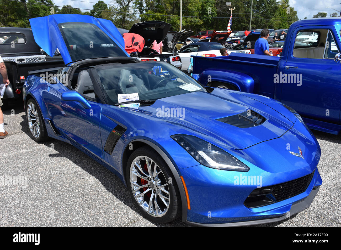 A 2016 Corvette Gran Sport on display at a car show Stock Photo - Alamy