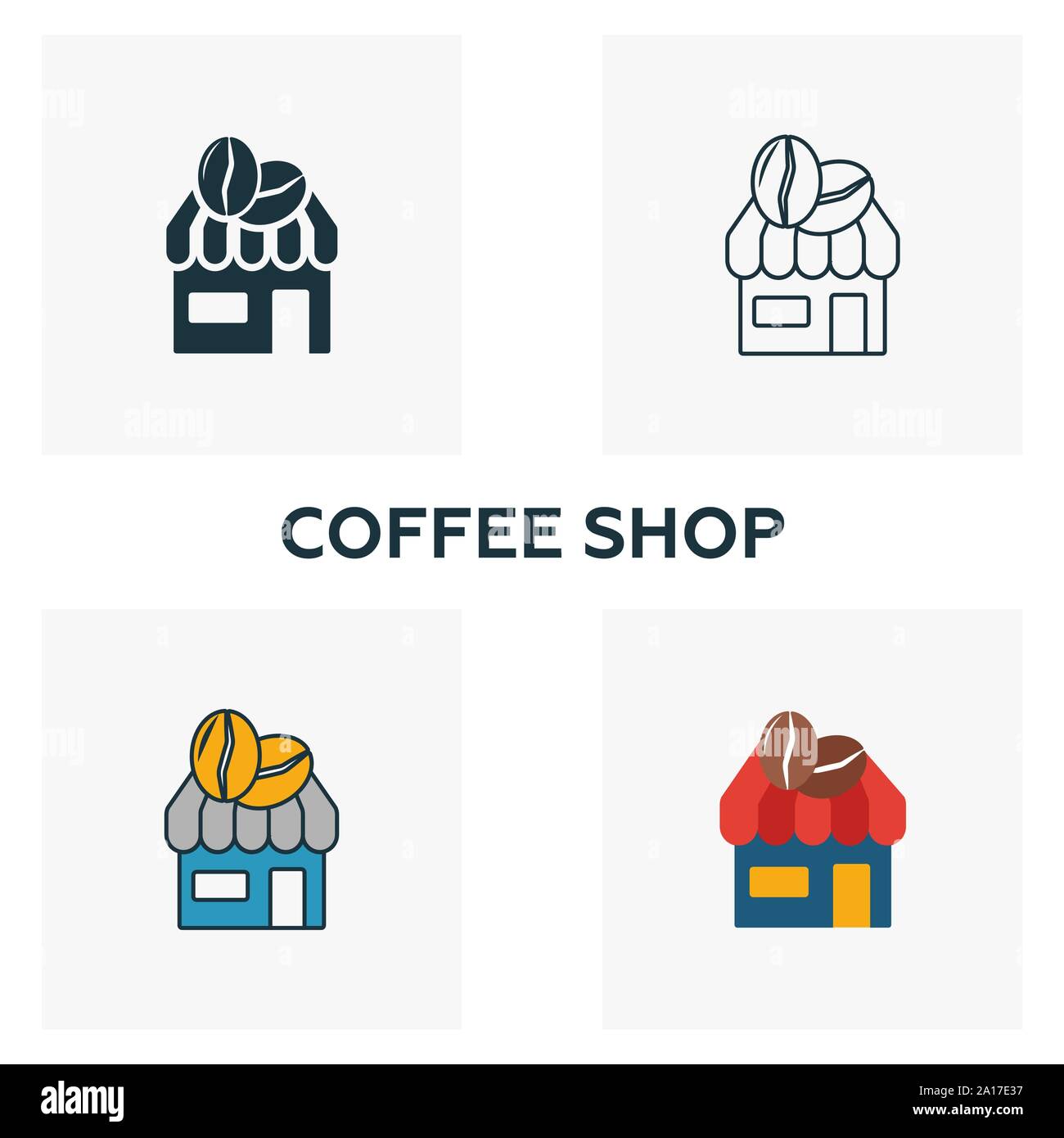 Coffee Shop icon. Thin line symbol design from coffe shop icon ...