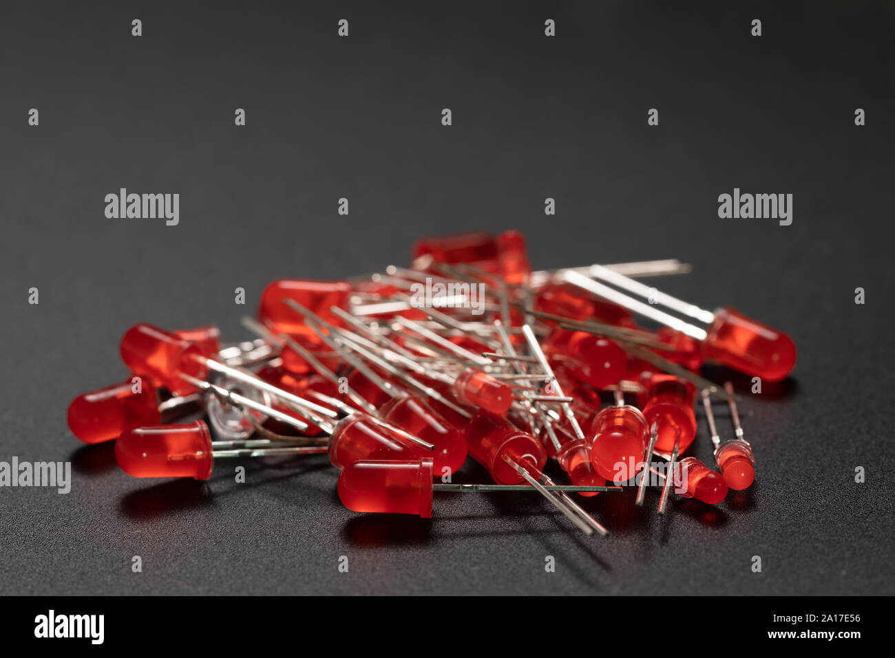 Set of colored LED light-emitting diode (LED) on background Stock Photo ...