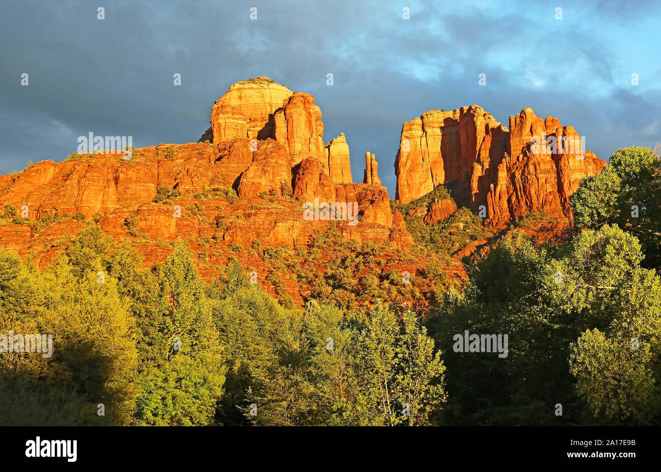 Cathedral Rock at sunset - Sedona, Arizona Stock Photo - Alamy