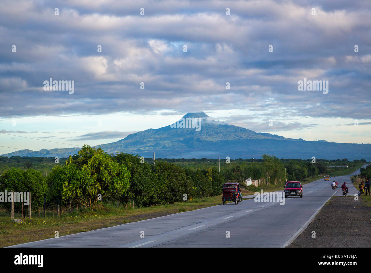 Wonderful landscapes with volcano Mt Matutum on Mindanao in the ...