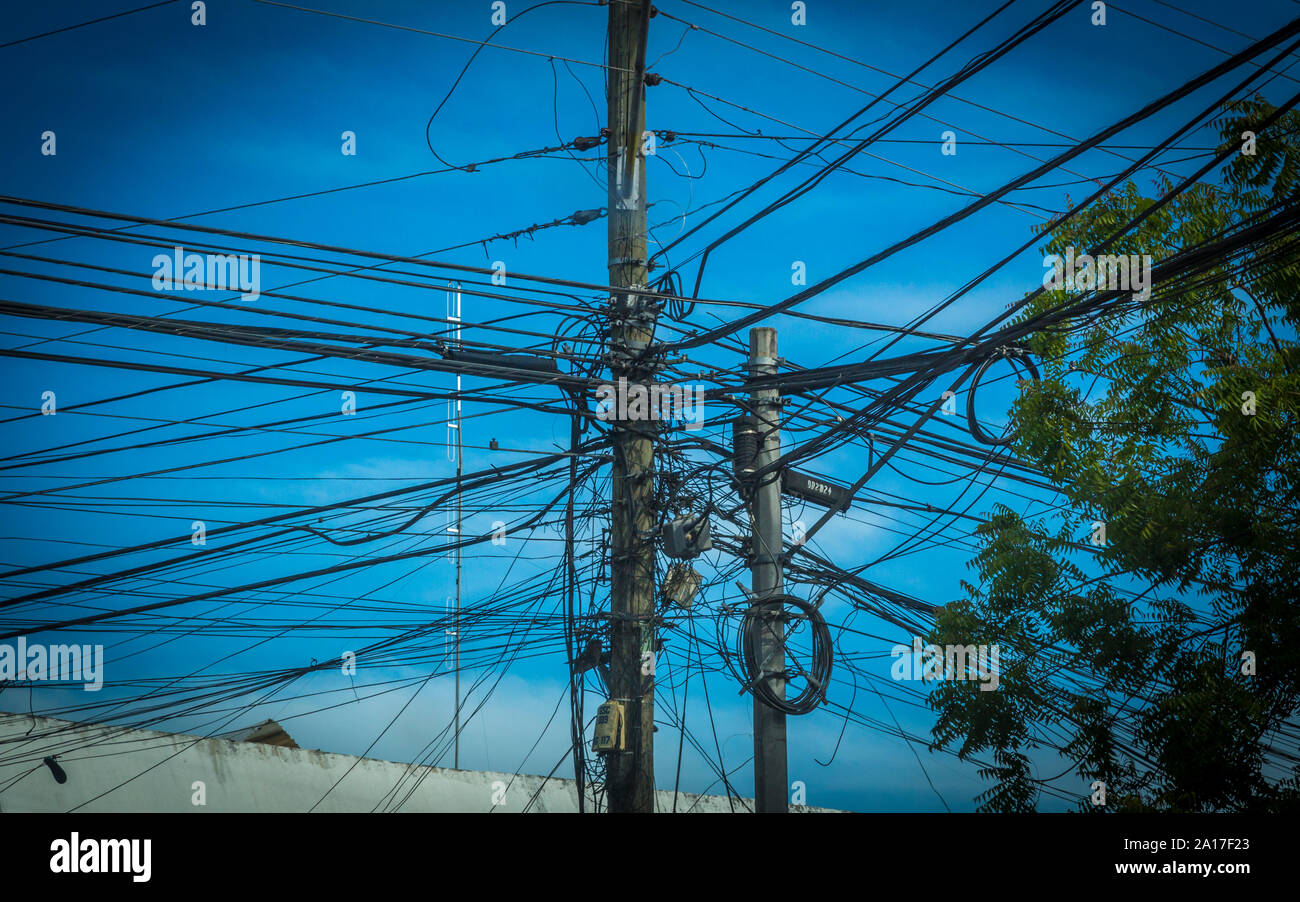 Difficult electrical infrastructure in towns on Mindanao in the ...