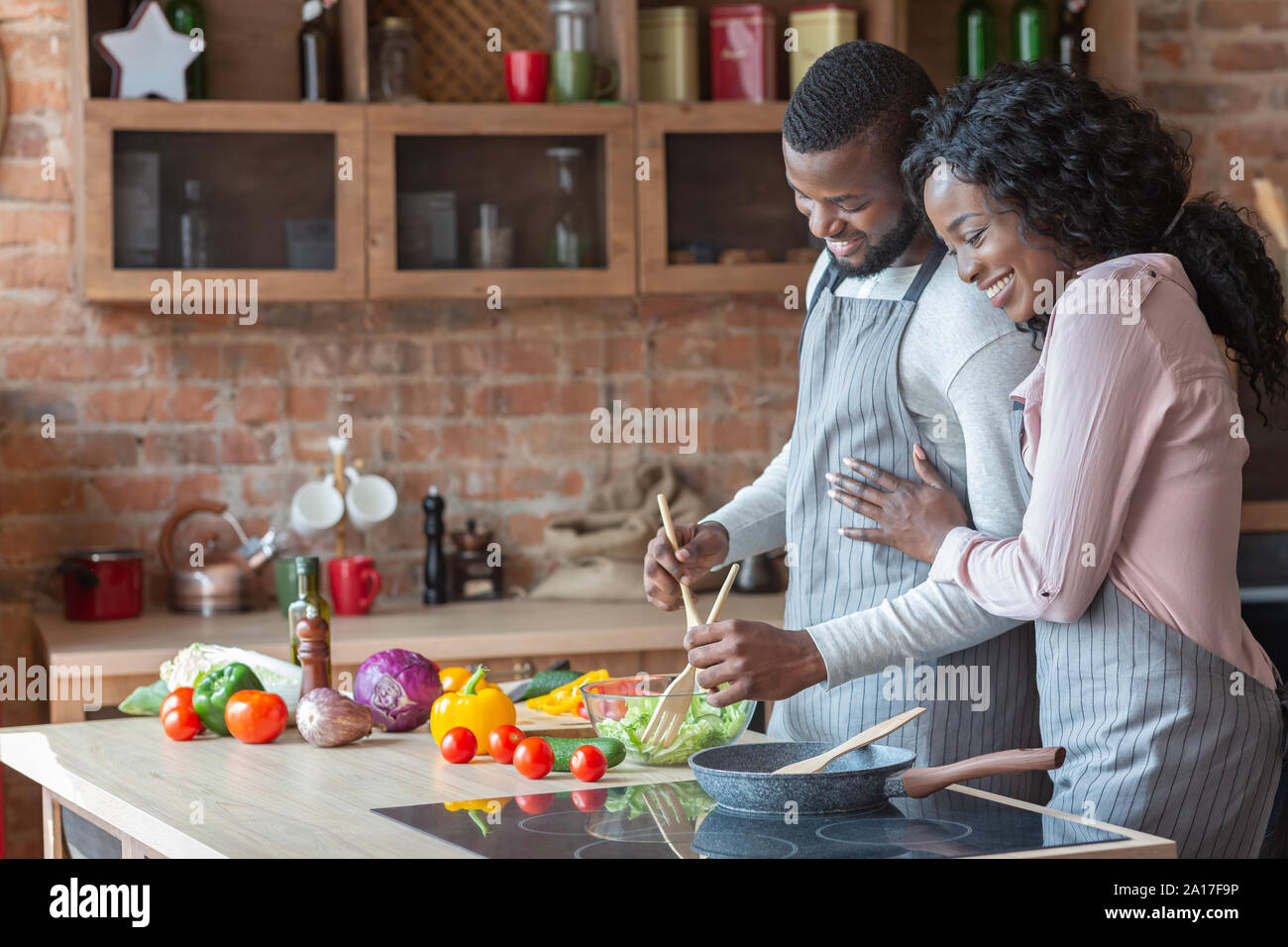 Family Making Dinner Together