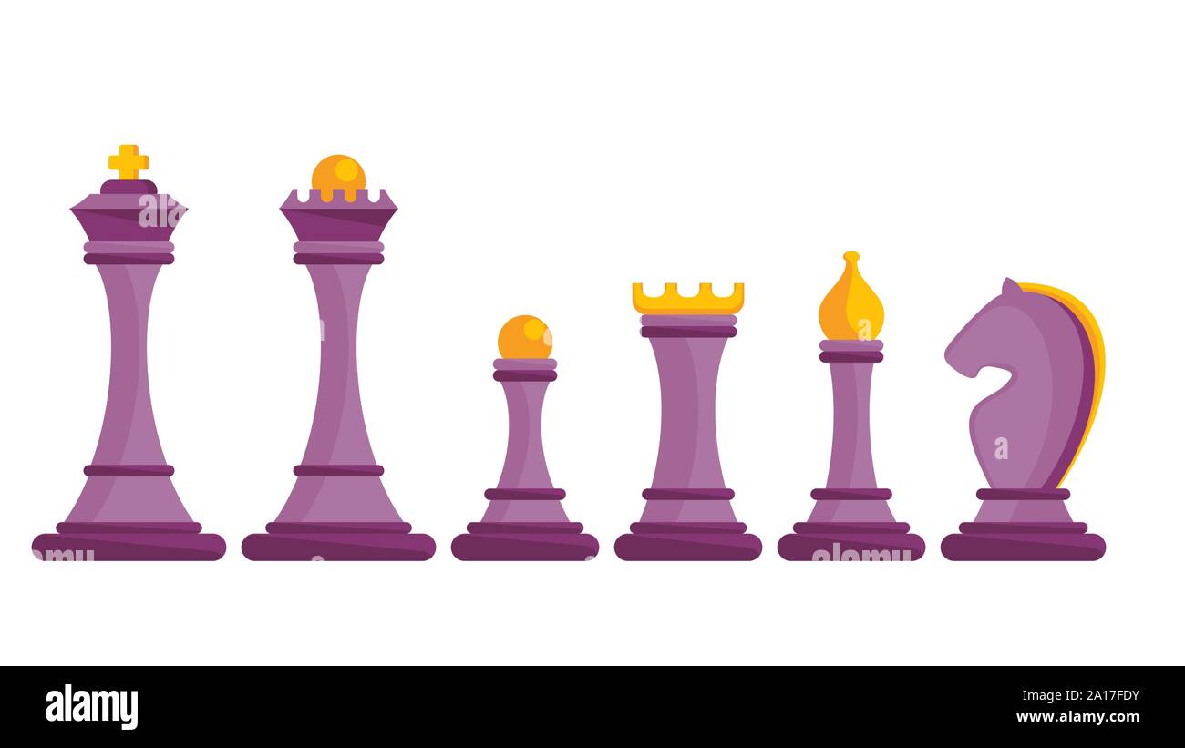 Set of figures for chess. Board logic game Stock Vector Image & Art - Alamy