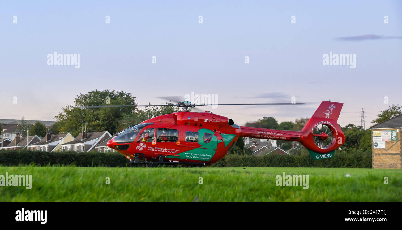 Welsh air ambulance helicopter hi-res stock photography and images - Alamy