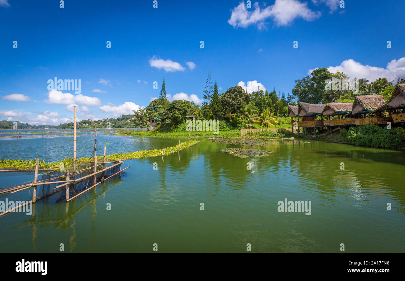 Local recreation area Lake Sebu on Mindanao in the Philippines Stock ...