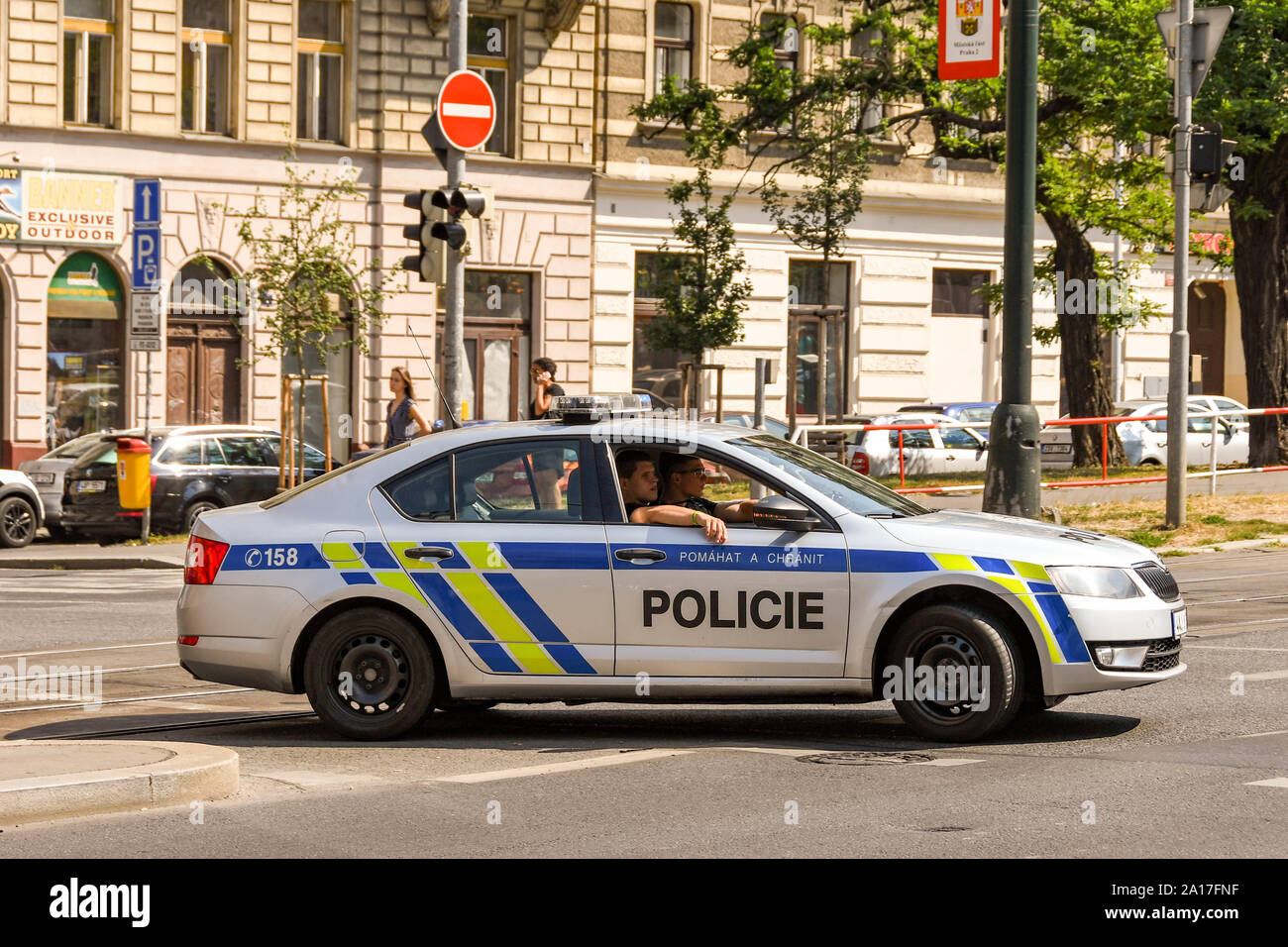 Czech police car hi-res stock photography and images - Alamy
