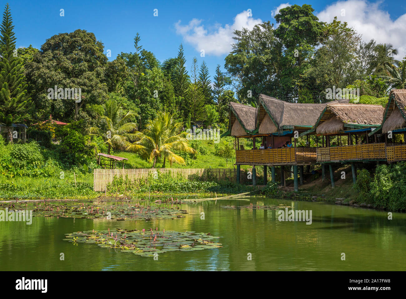 Local recreation area Lake Sebu on Mindanao in the Philippines Stock ...