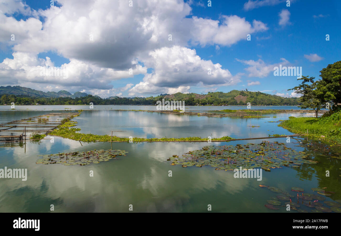 Local recreation area Lake Sebu on Mindanao in the Philippines Stock ...