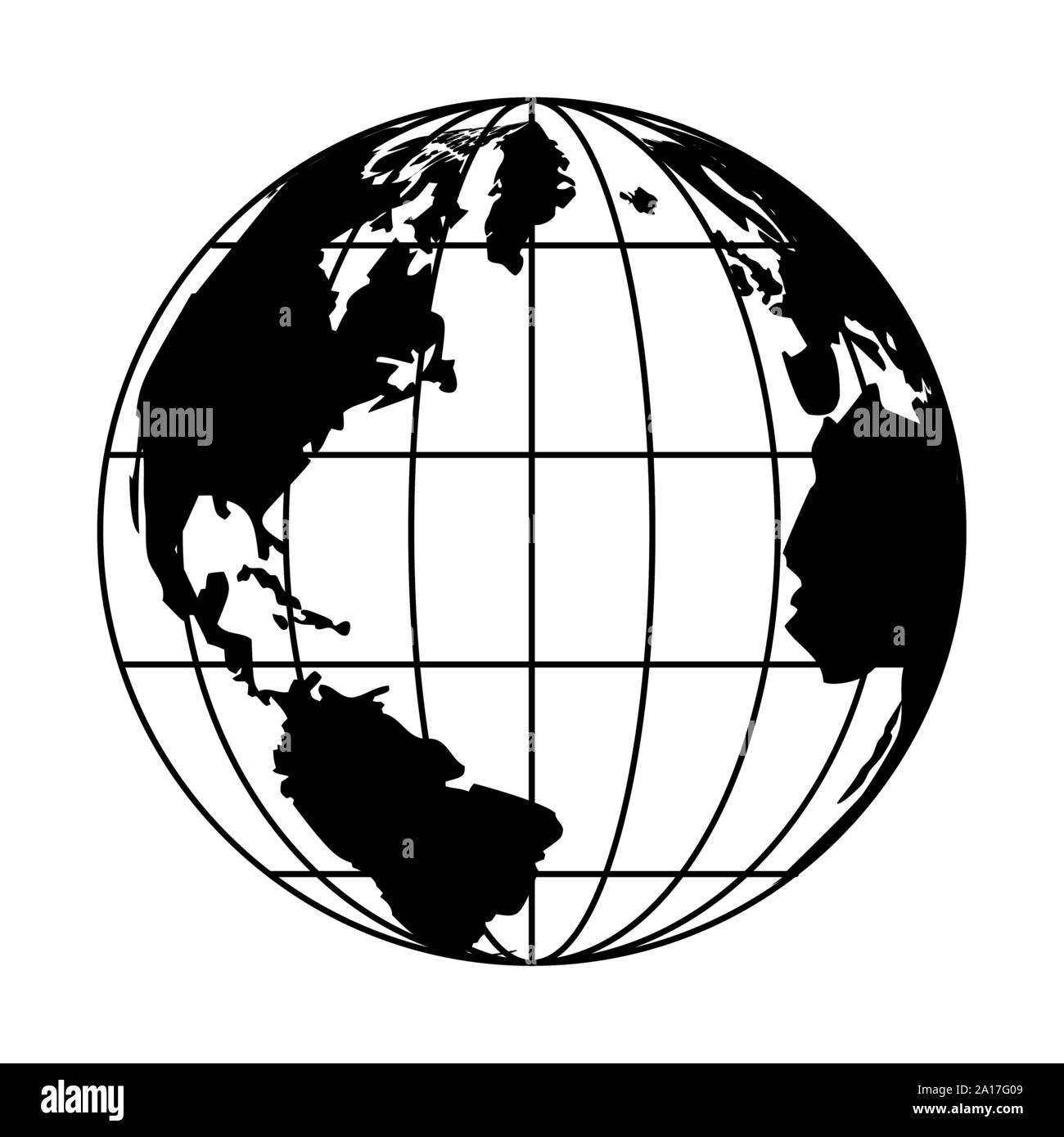 retro world map navigation icon Stock Vector Image & Art - Alamy