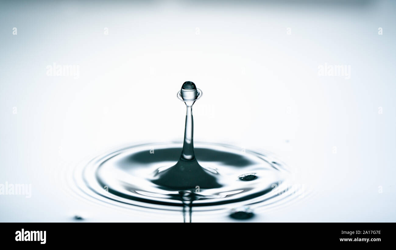 water drop collision. Water splash Stock Photo - Alamy