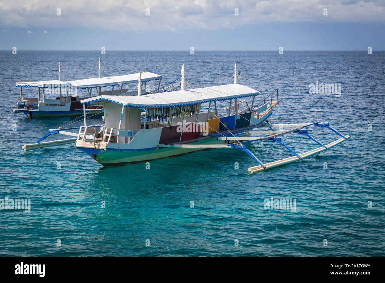 Typical boats at Mindanao in the Philippines Stock Photo - Alamy