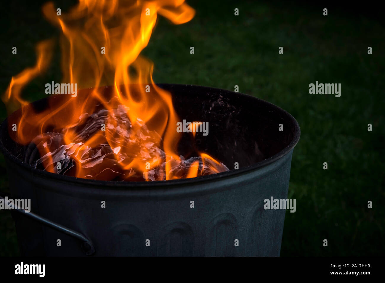 Close up of fire with paper in the incinerator Stock Photo - Alamy