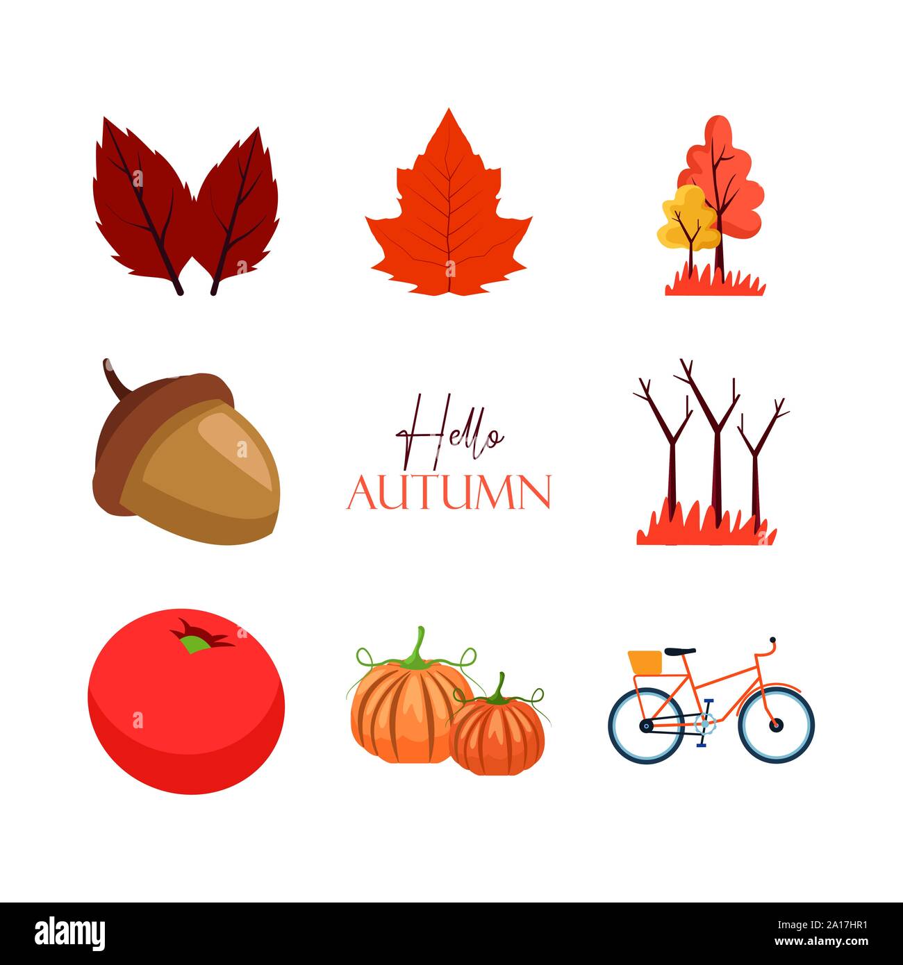bundle of autumn season icons Stock Vector Image & Art - Alamy