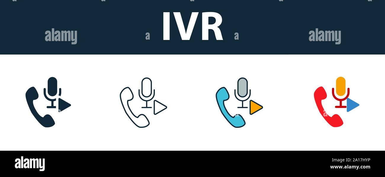 Ivr icon set. Premium symbol in different styles from customer service ... Ivr icon set. Premium symbol in different styles from customer service ...