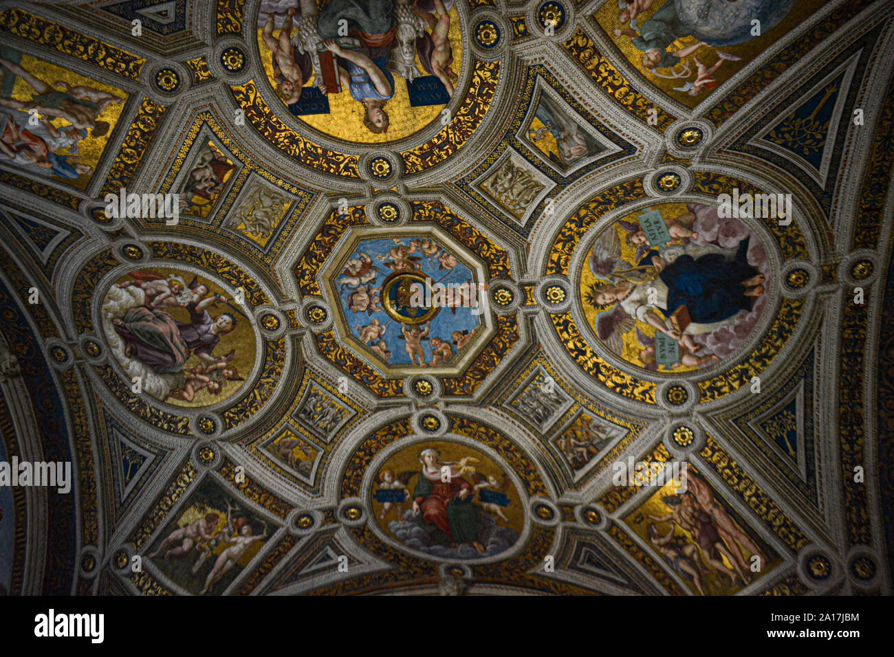 Fresco on a wall of a hall of one of museums of Vatican Stock Photo - Alamy