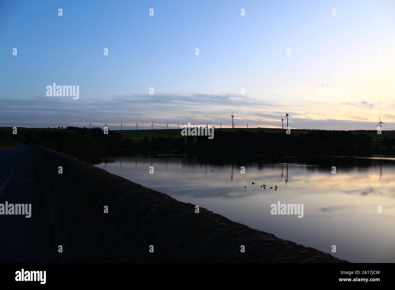 Ingbirchworth Reservoir at Sunset Stock Photo - Alamy