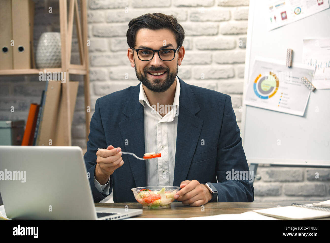 Business man middle aged working in the office Stock Photo - Alamy