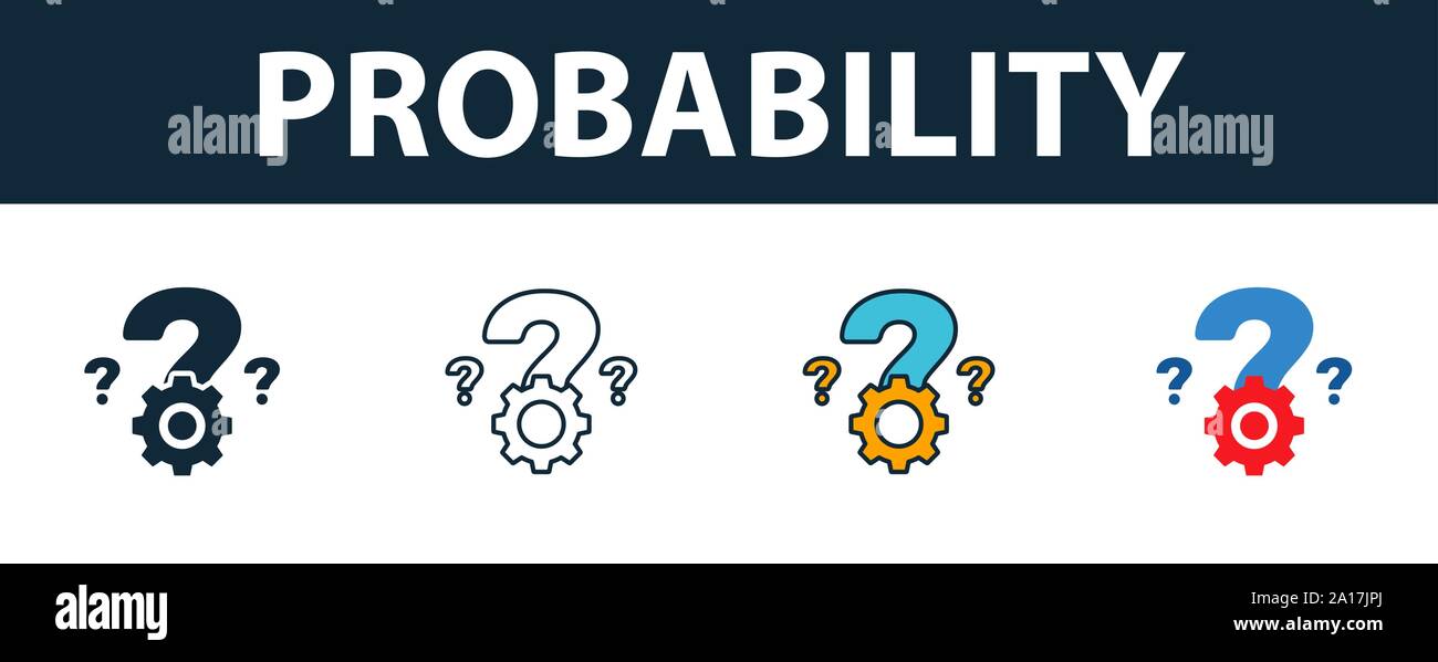 Probability icon set. Premium symbol in diferent styles from crm icons ...