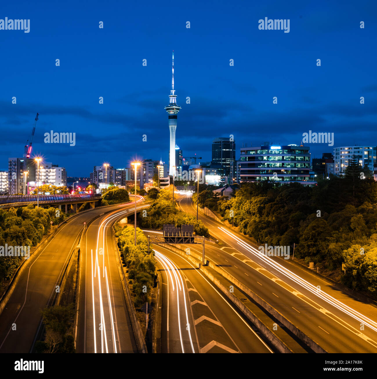 Night view of Auckland, New Zealand Stock Photo - Alamy