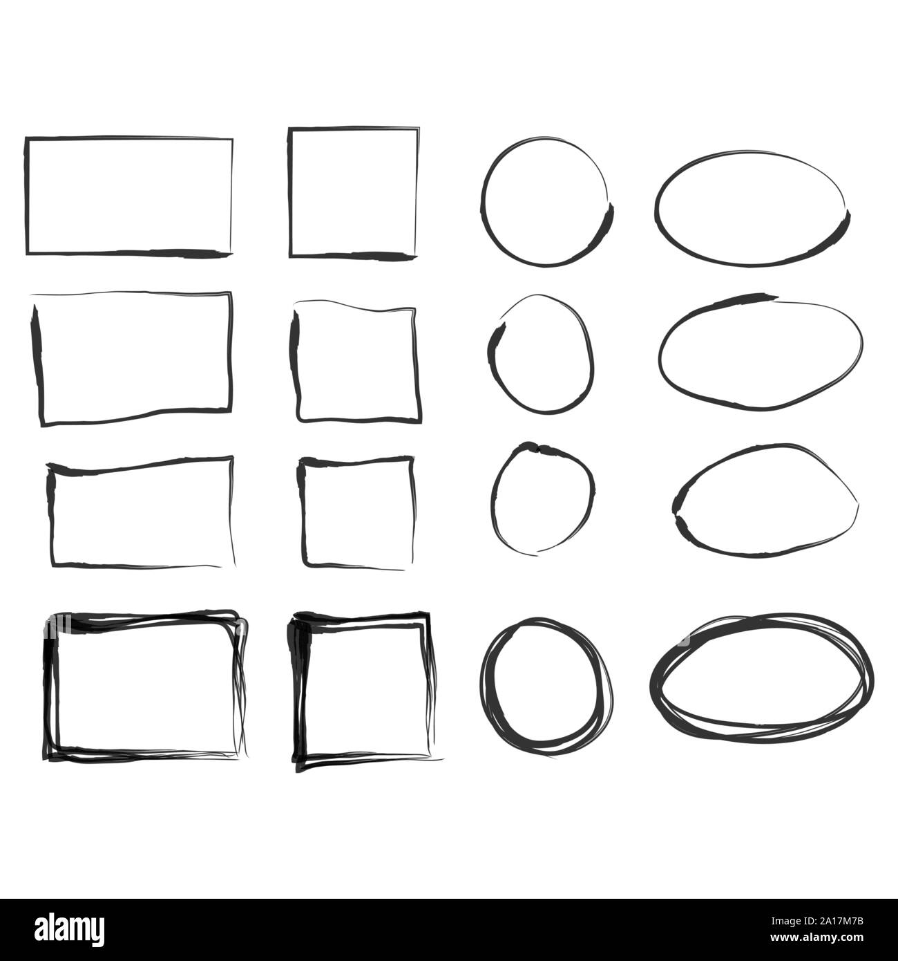 Hand drawn frames. Vintage doodle sketch picture frame doodle labels ...