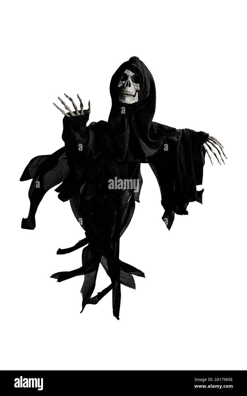 Flying ghost skeleton on a white background Isolated with paths Stock ...