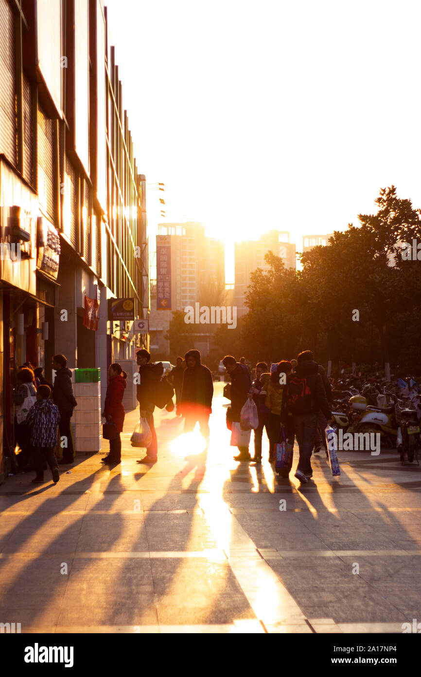 Off towards the side of the main supermarket in Xian Lin, Nanjing ...