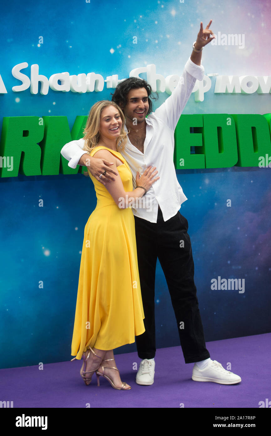 London.UK. Kurran Pooni and Sabrina Stocker at the UK Premiere of ...