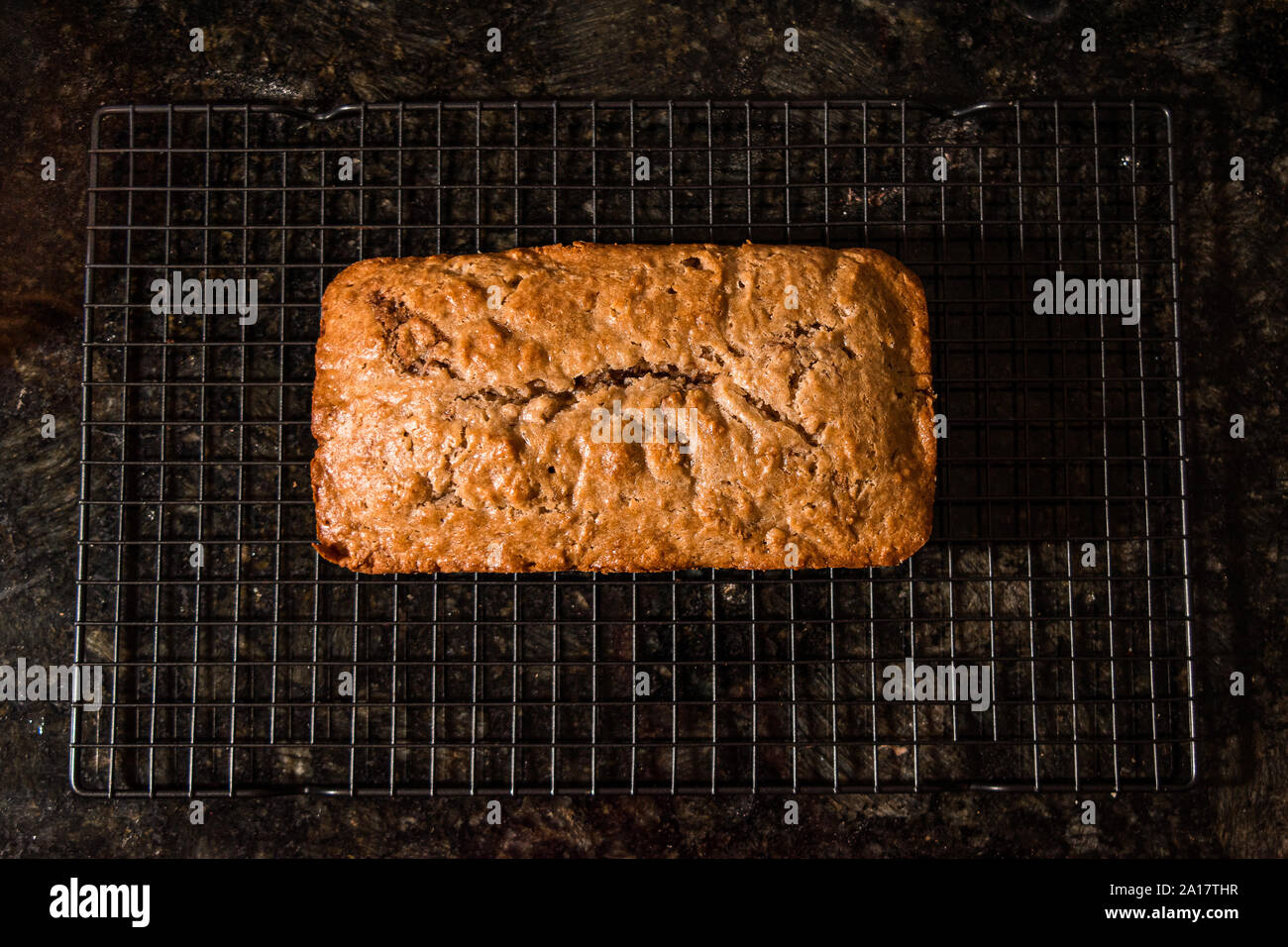 Cinnamon Bread Loaf on Cooling Rake in Kitchen Stock Photo - Alamy