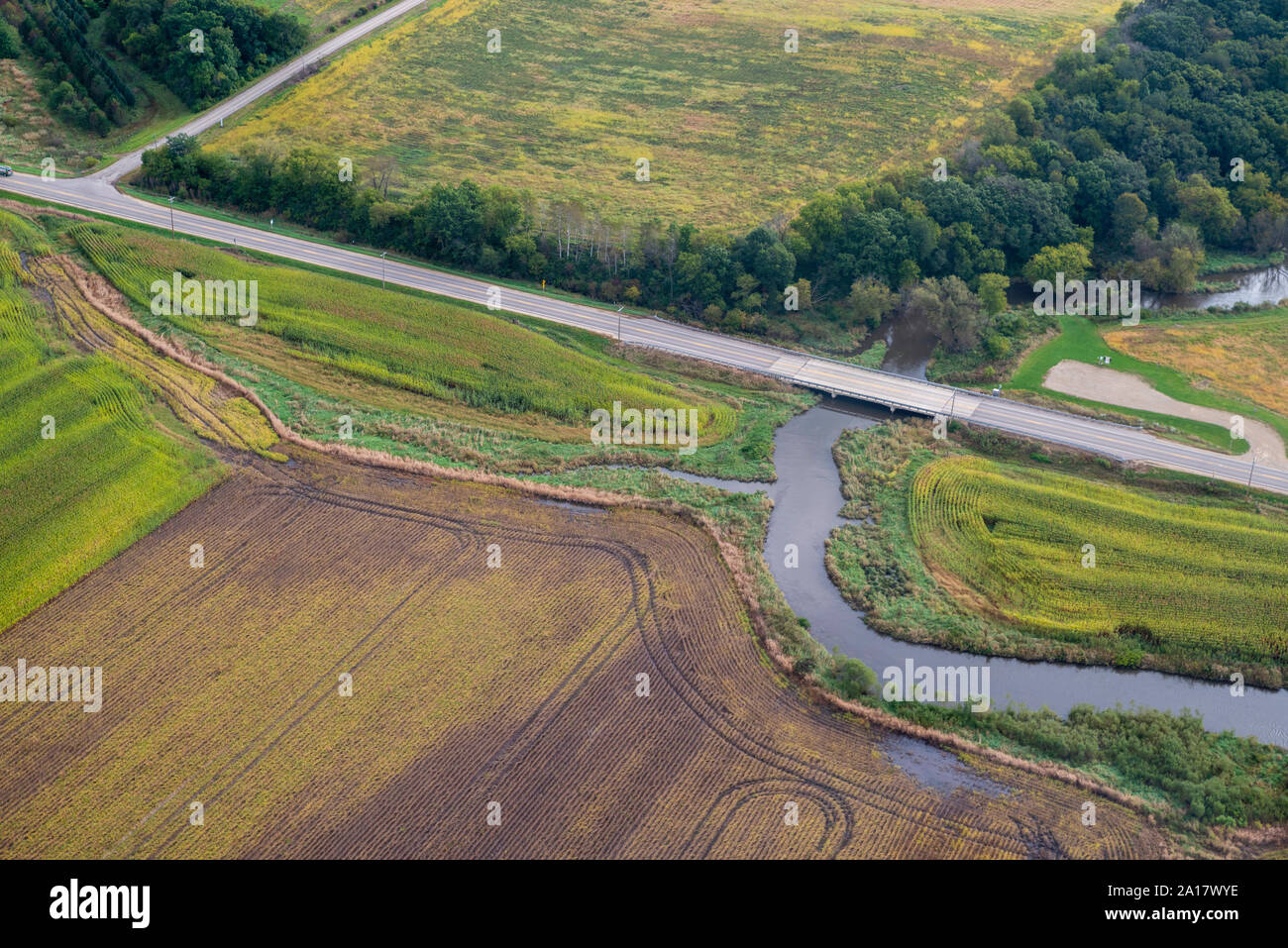 Aerial view of rural dane county hi-res stock photography and images ...
