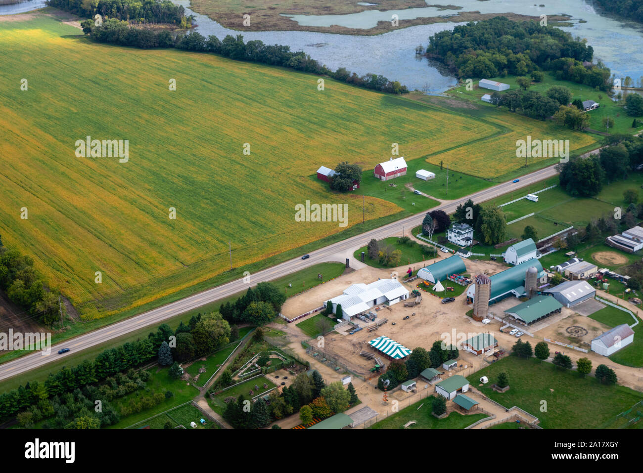 The Eugster Orchard Corn Maze near Stoughton, Wisconsin, USA Stock ...