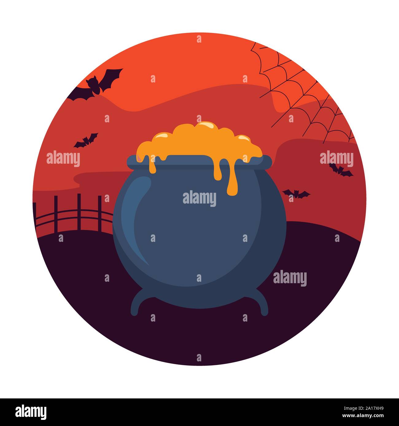 cauldron of halloween icon vector illustration Stock Vector Image & Art ...