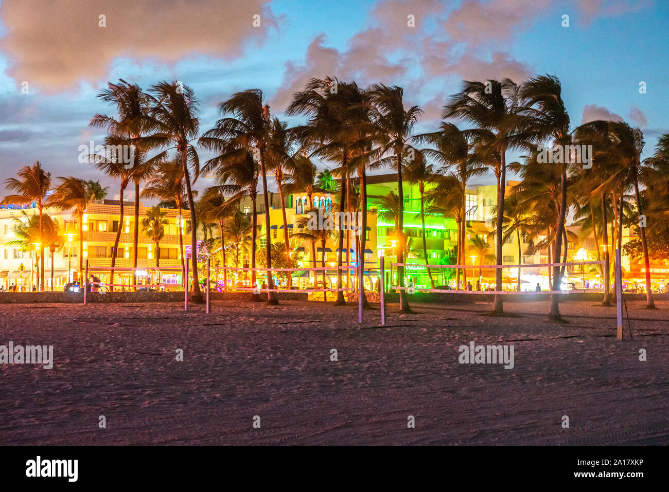 Miami Beach, USA - September 10, 2019: Ocean Drive Miami Beach at ...
