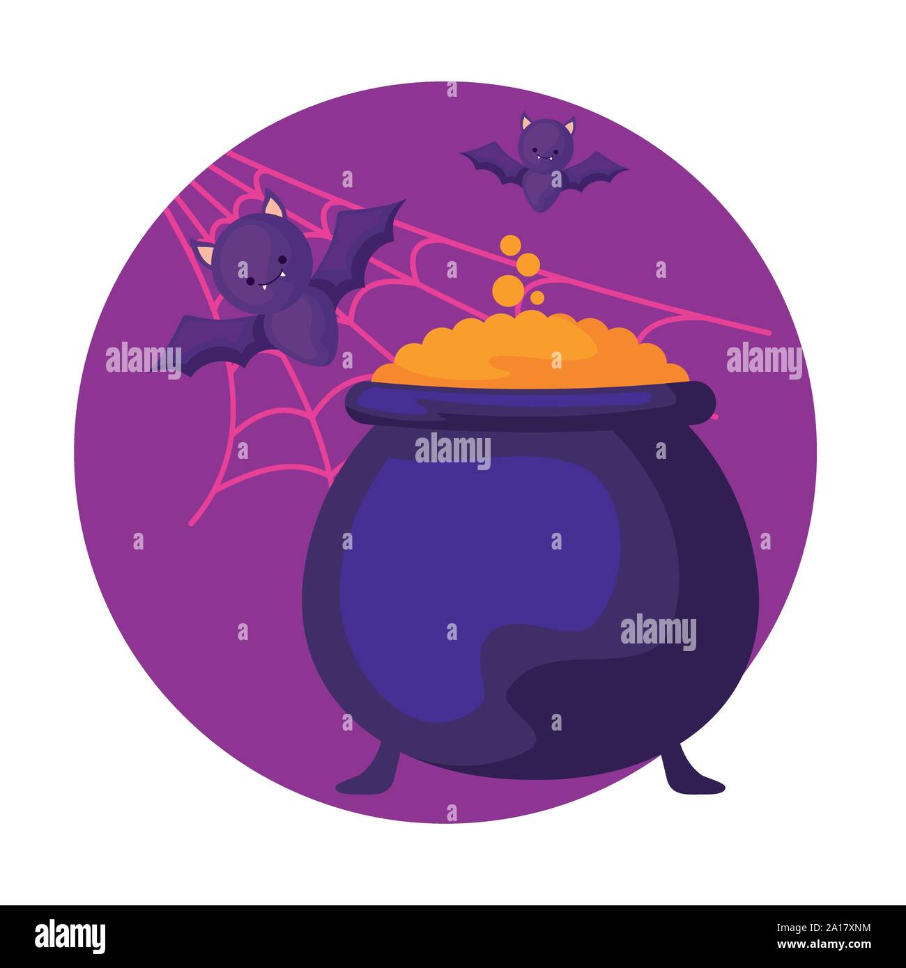 cauldron of halloween icon vector illustration design Stock Vector ...