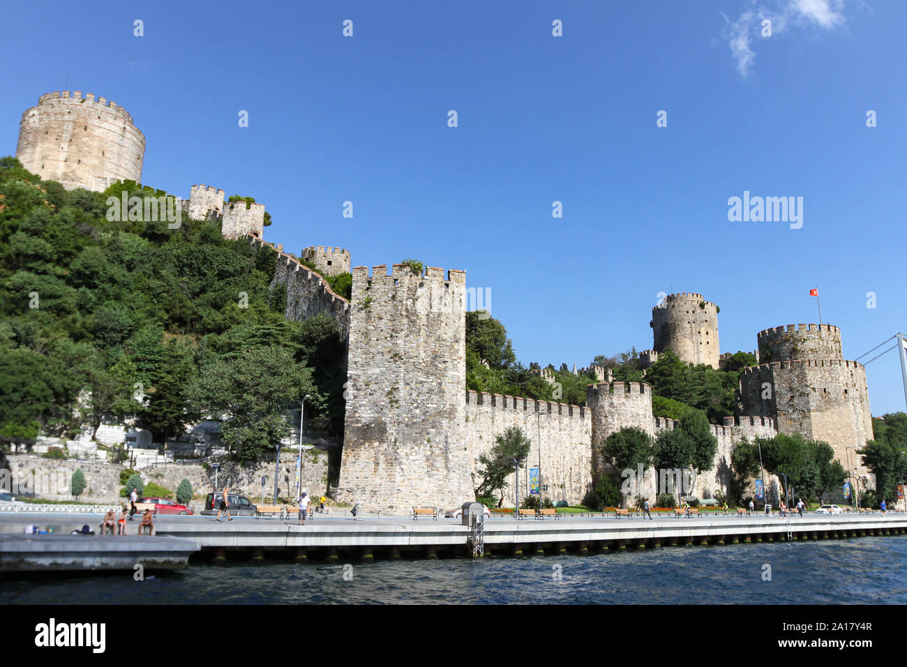 Rumelian Castle in Bosphorus Strait Coast of Istanbul City, Turkey ...