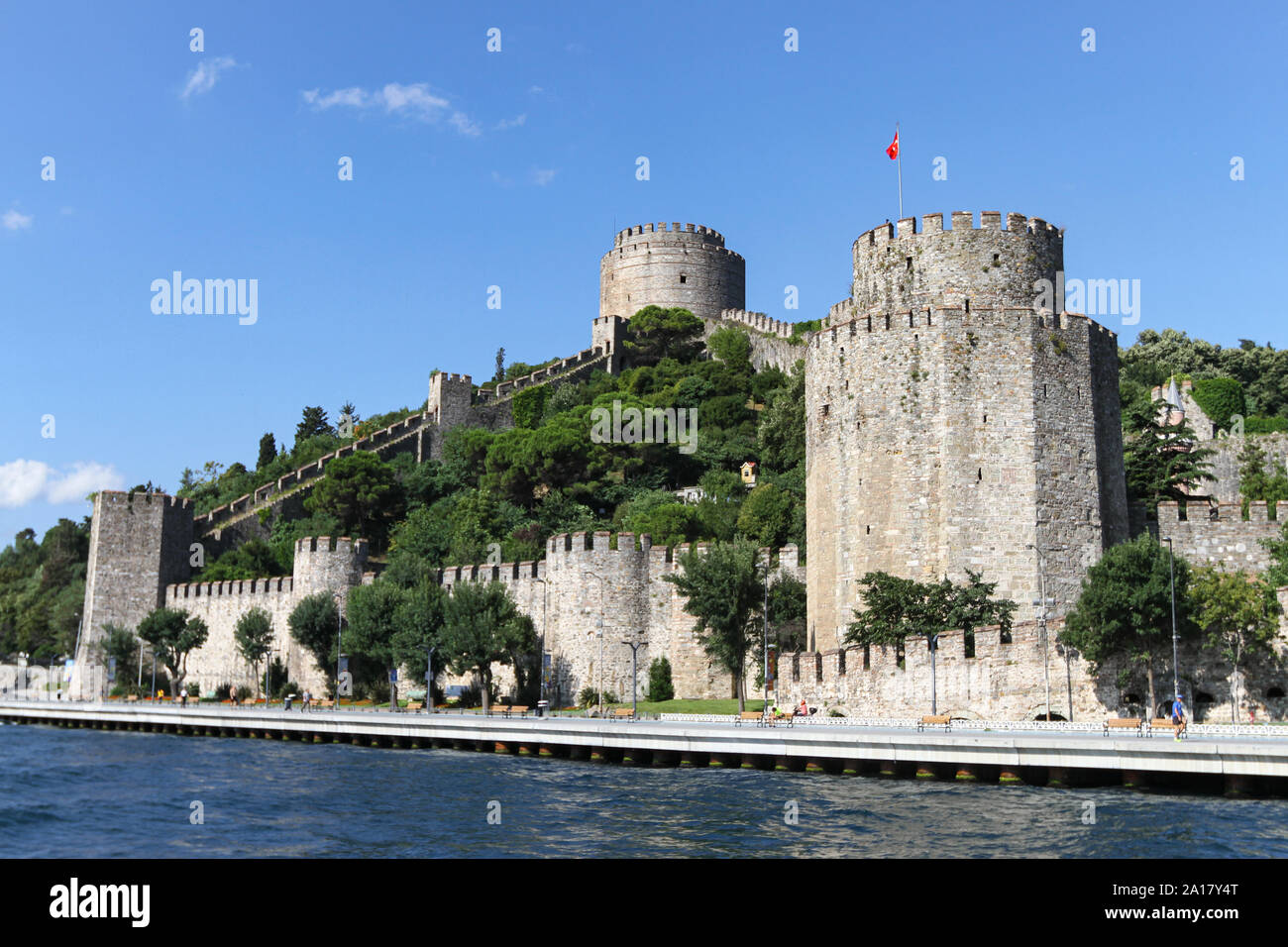 Rumelian Castle in Bosphorus Strait Coast of Istanbul City, Turkey ...