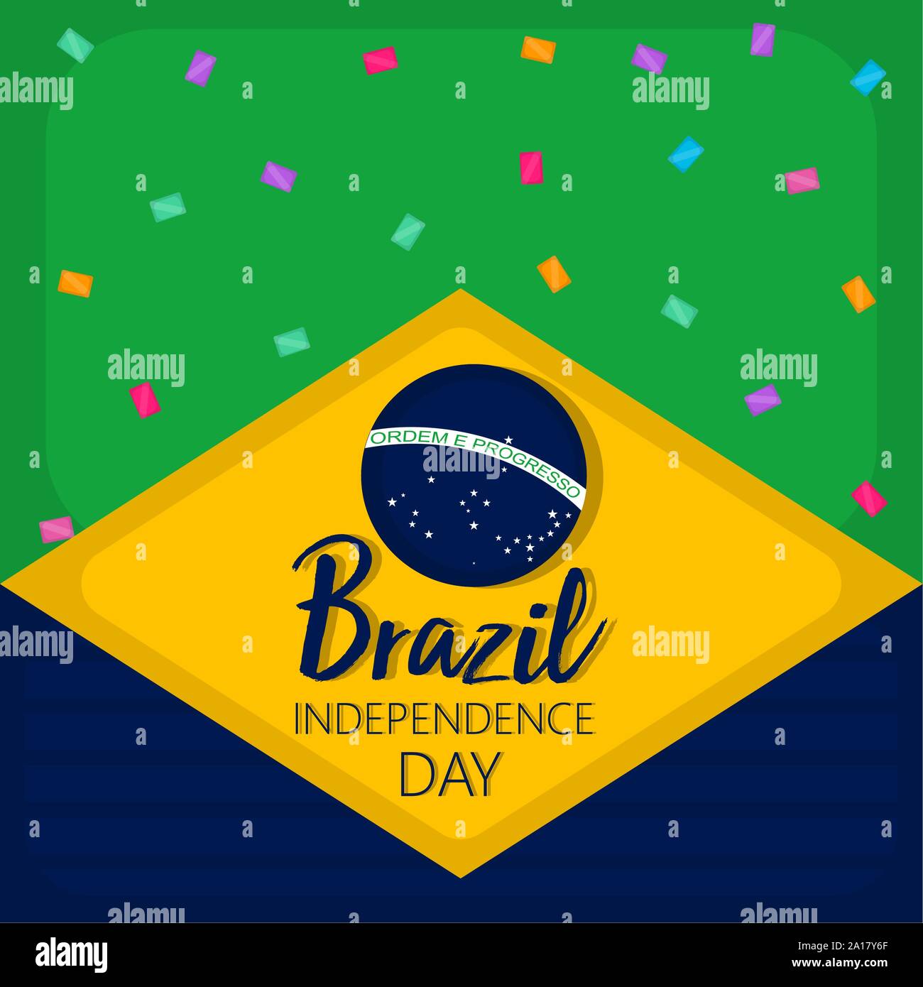 Poster of brazil independence day - Vector illustration Stock Vector ...