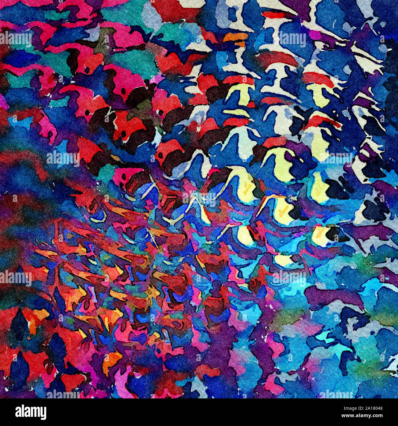 Abstract design pattern for decor textile and fabric, contemporary art ...