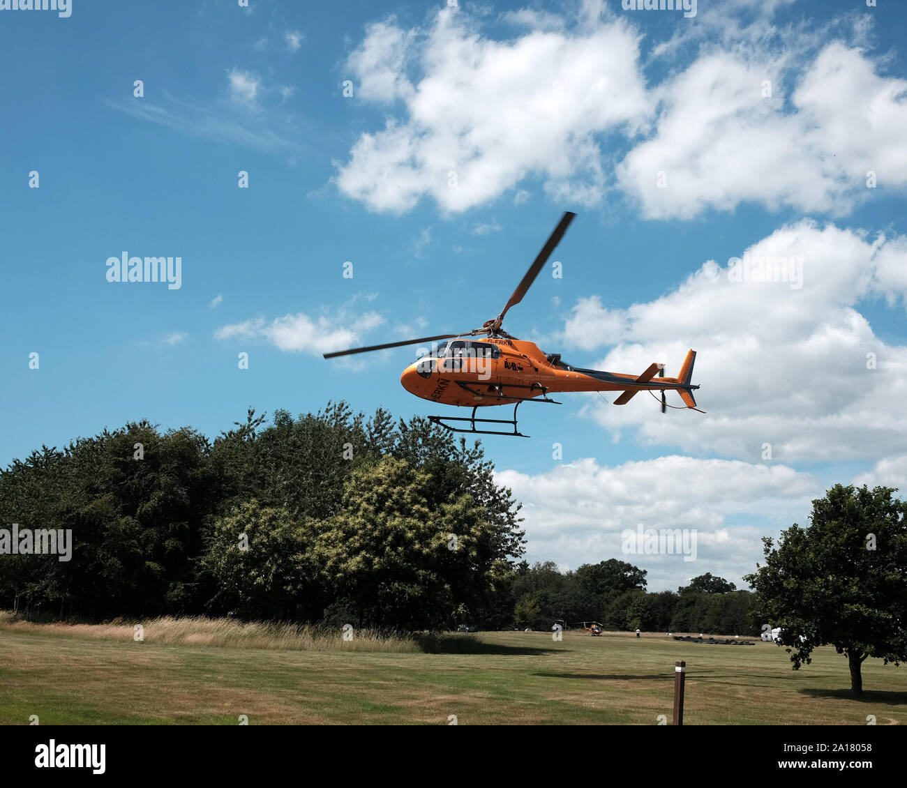July 2019 - Low flying helicopter over a golf club offering pleasure ...