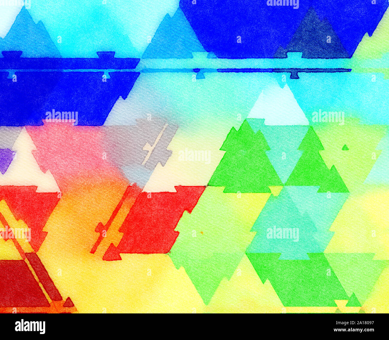 Abstract design pattern for decor textile and fabric, contemporary art ...