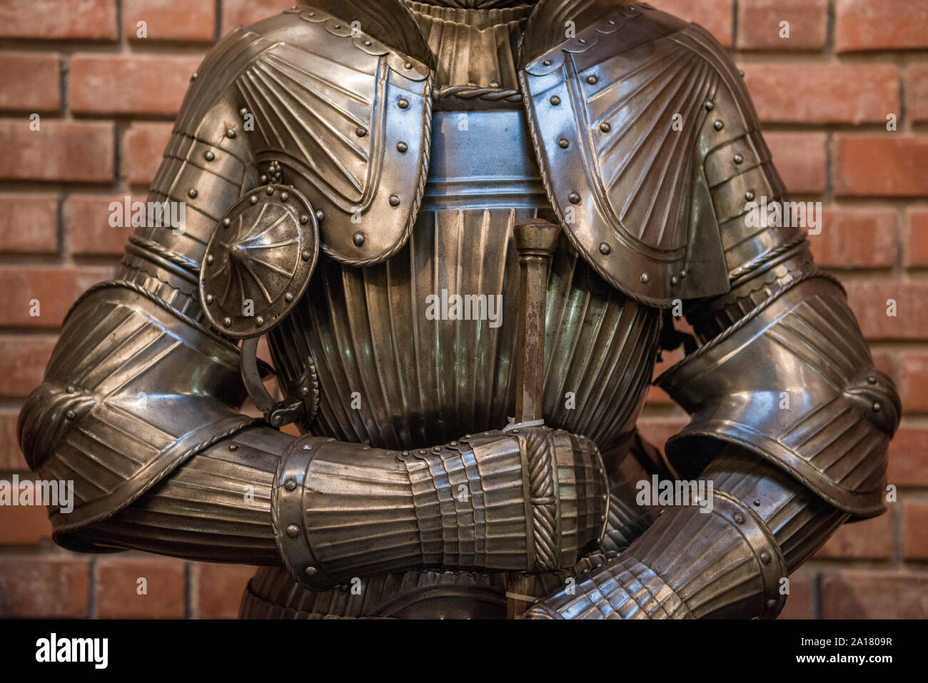 Medieval warrior armor and sword Stock Photo - Alamy