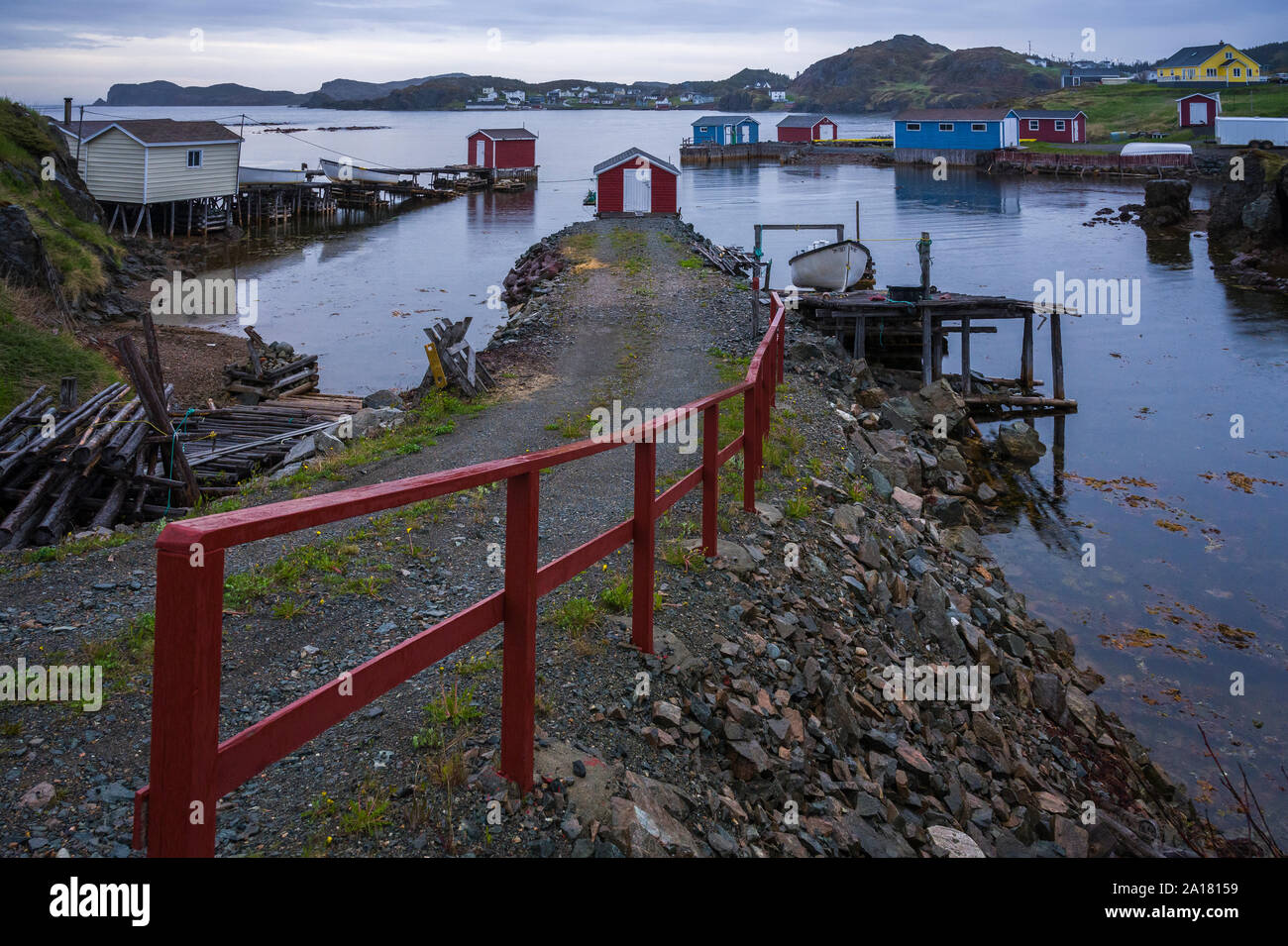 Fishing stages in Twillingate, Newfoundland Stock Photo - Alamy