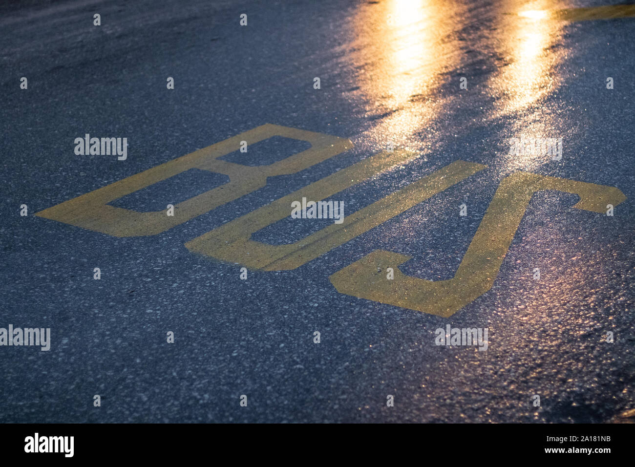 Bus stop street sign hi-res stock photography and images - Alamy