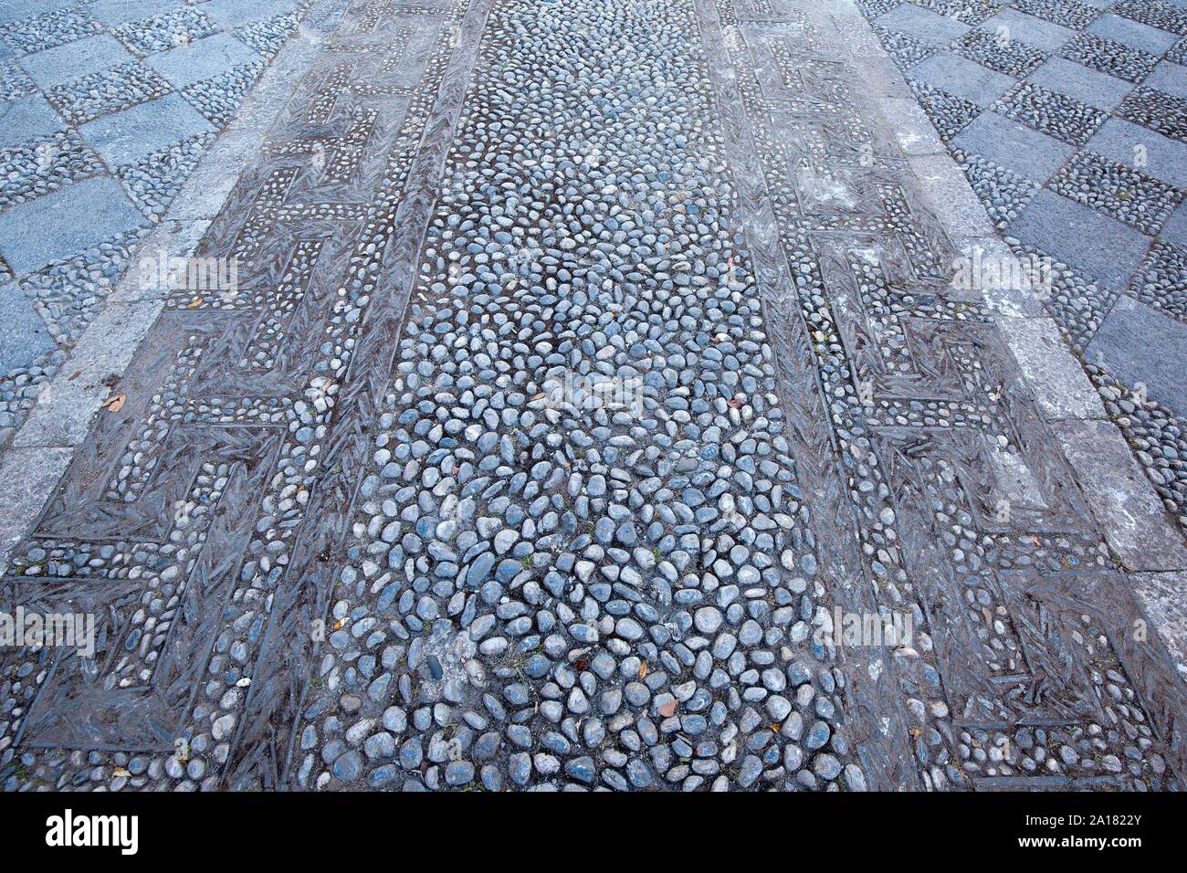 Old pavement in the Dongba temple complex, Yunnan province, China Stock ...